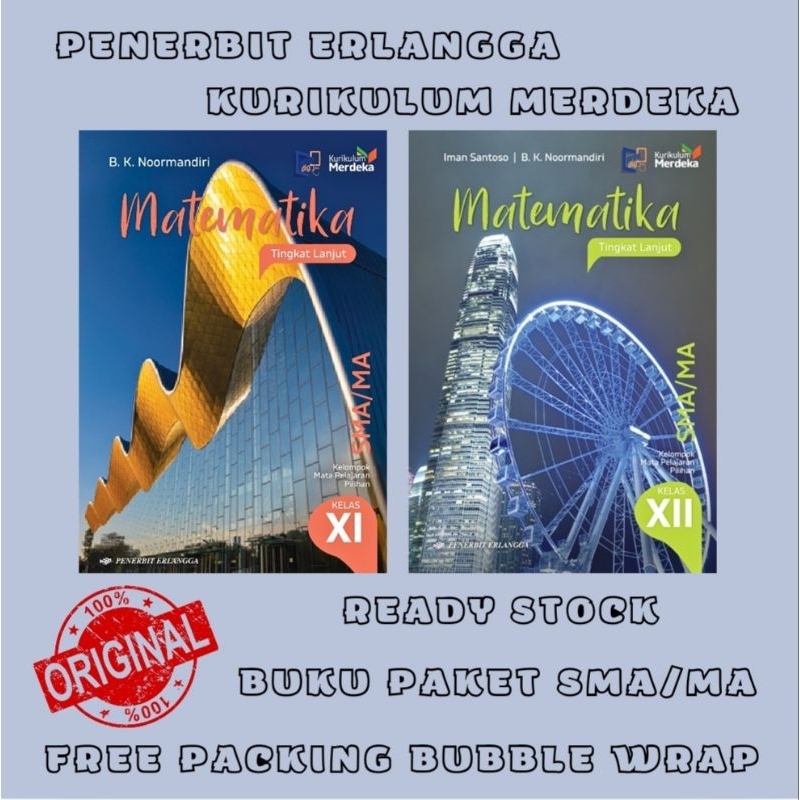 Jual Buku Matematika Tingkat Lanjut Kelas 2 3 / 11 12 SMA Penerbit Erlangga Kurikulum Merdeka Km ...