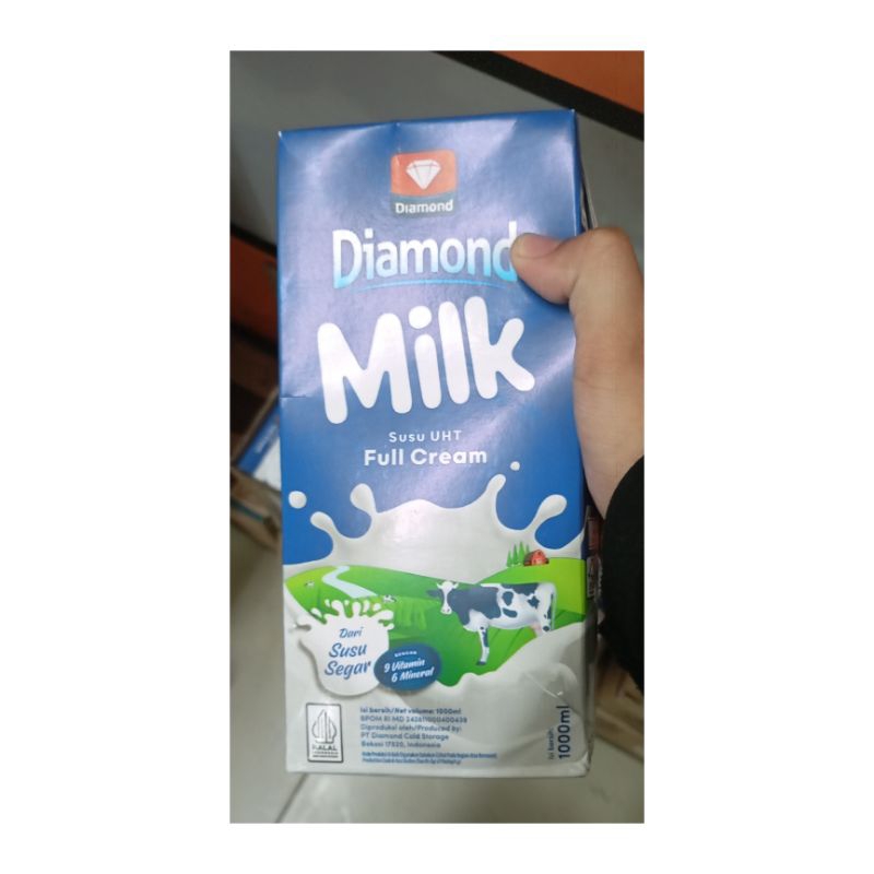 Jual DIAMOND SUSU UHT FULL CREAM/ COKELAT 1 LITER | Shopee Indonesia