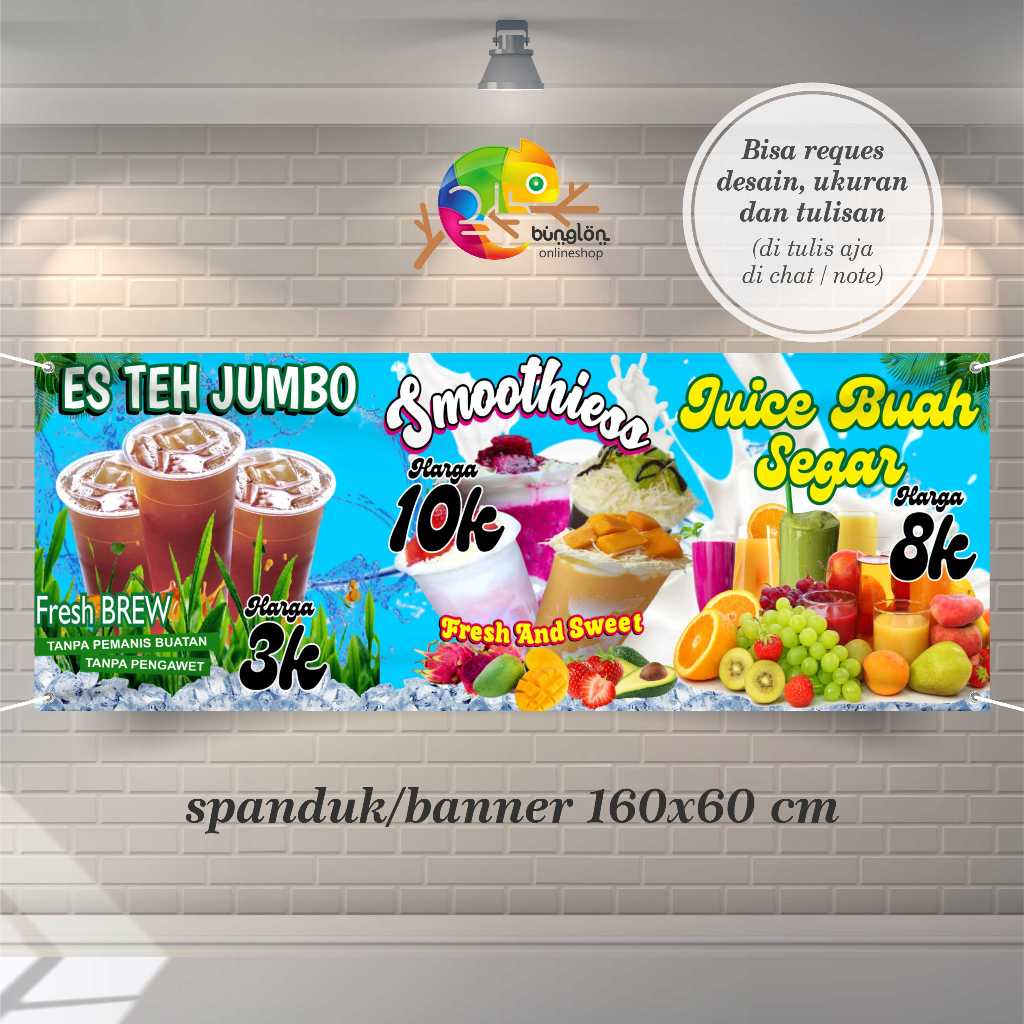 Jual Cetak Spanduk Banner th Jumbo, Smoothies Dan Jus Buah | Shopee ...