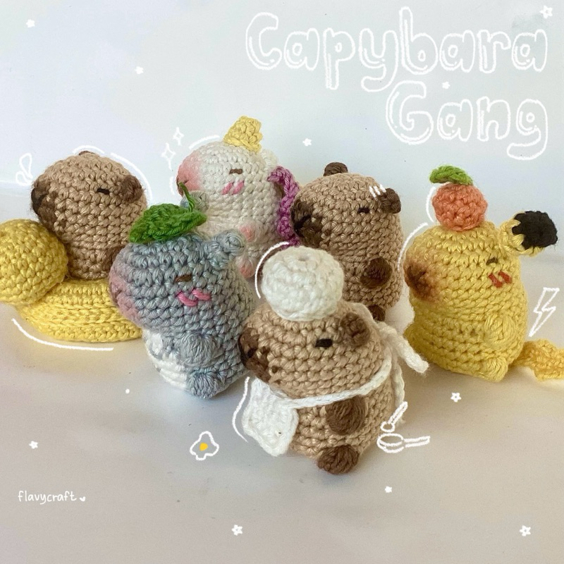Jual [READY] Amigurumi Capybara - Capybara Rajut - Ganci Capybara ...
