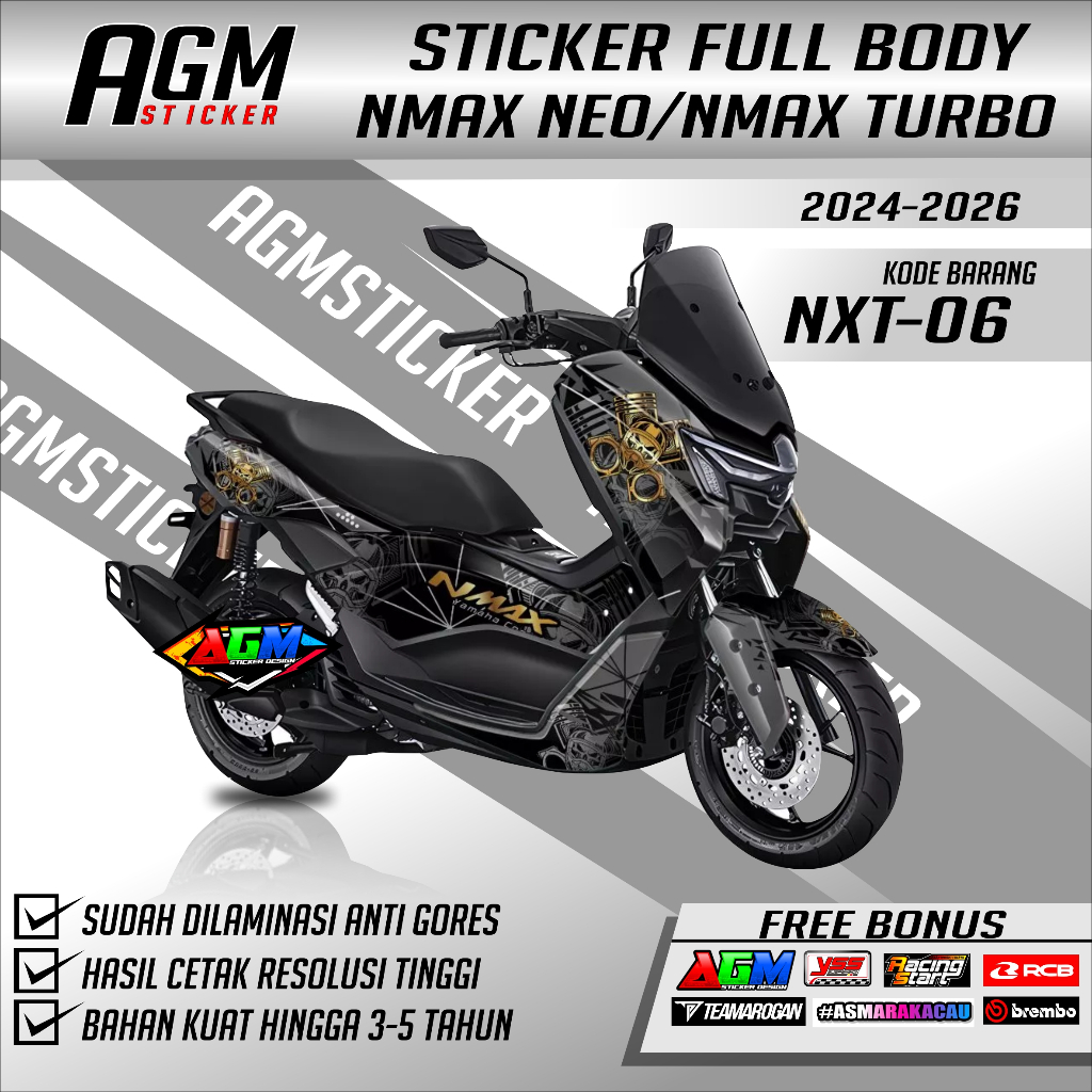Jual STIKER DECAL NMAX TURBO STIKER NMAX TURBO FULL BODY KODE_NXT_006 ...