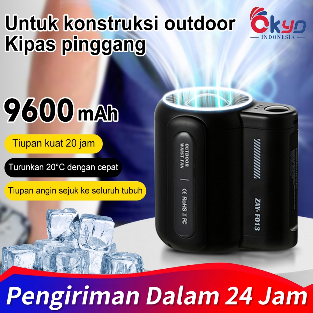 Jual Kipas Angin Mini Portable Usb 4000 mAh Kipas Lipat / Leher 3-Speed ...