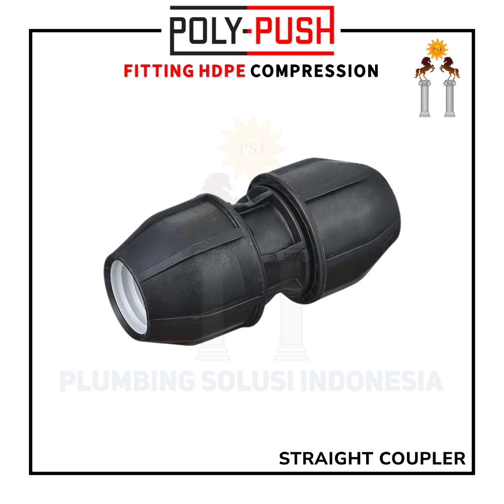 Jual Poly Push Straight Coupler / Socket 4 Inch / 110 mm Fitting HDPE ...