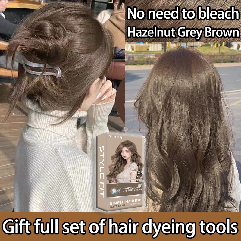 Jual 【Tanpa perlu bleach 】STYLE FIT cat rambut Coklat hazelnut *200ml ...