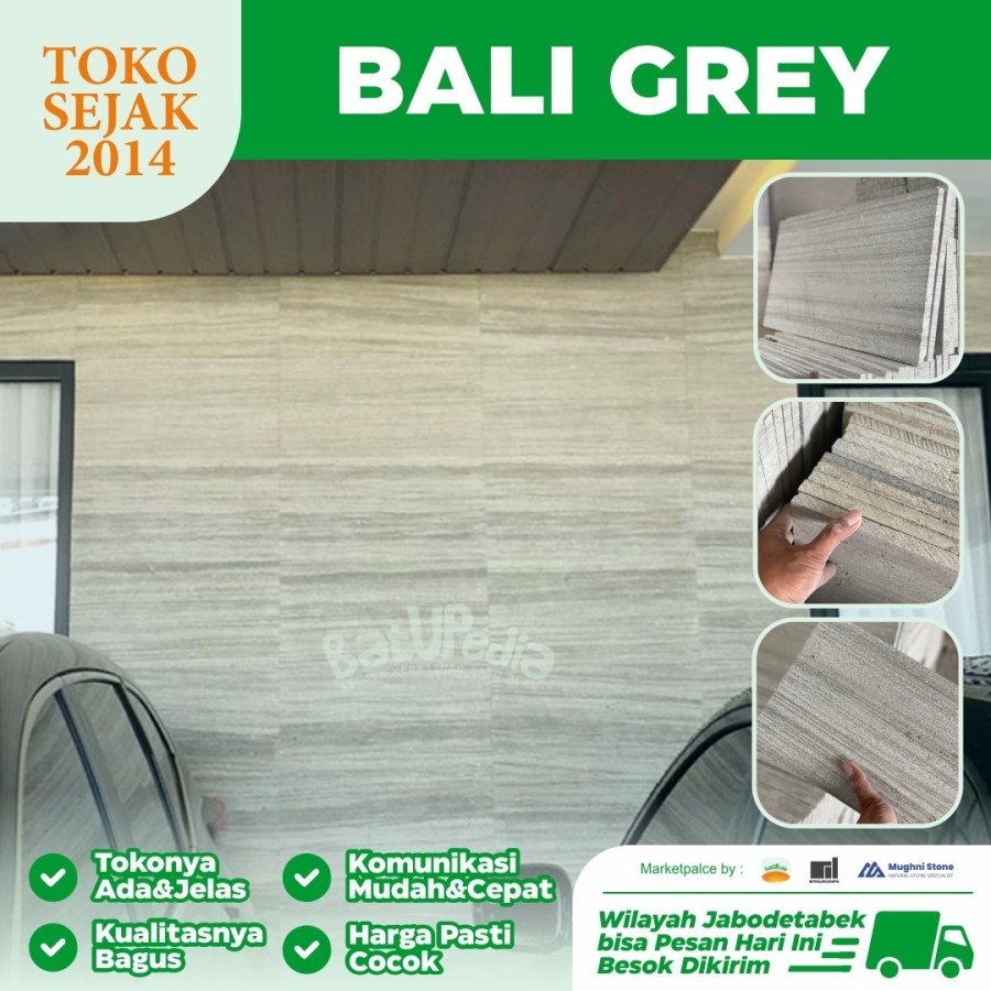 Jual Batu Alam Dinding Bali Grey, Natural Stone Untuk Rumah Mewah ...