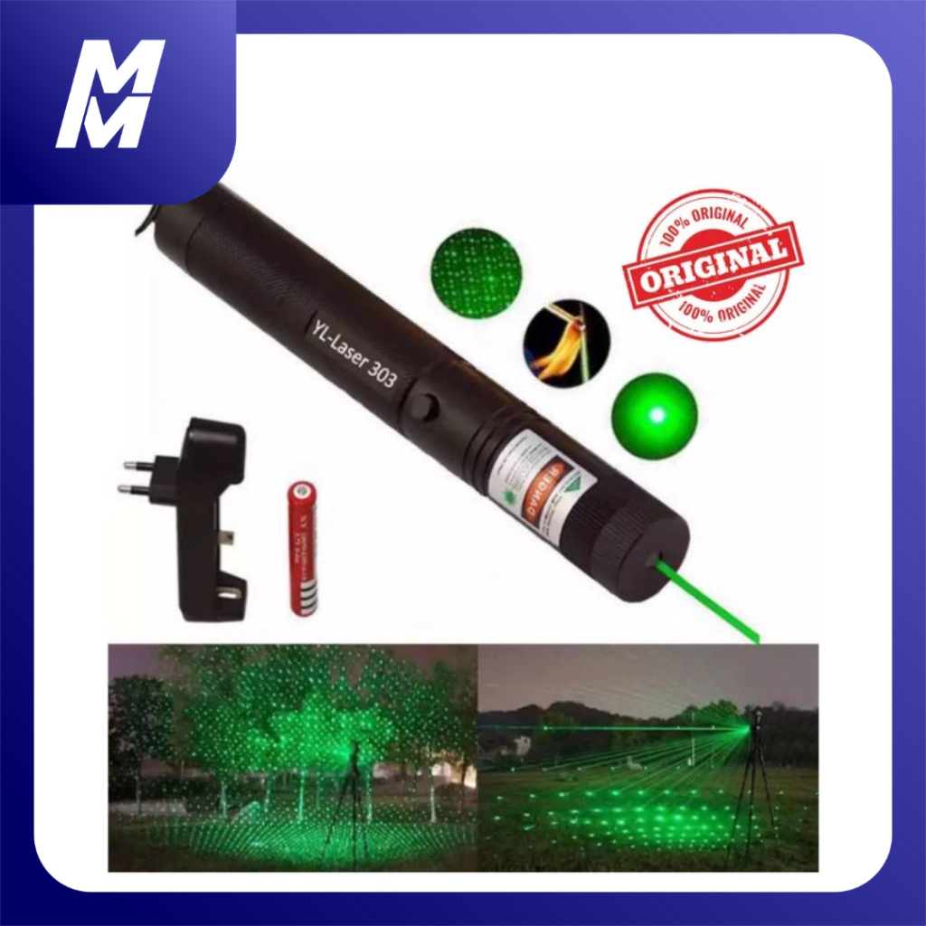 Jual Green Laser Pointer Pen Senter Hijau USB Charge – Jangkauan 3000 ...