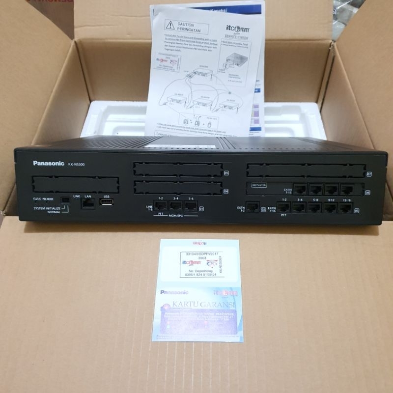 Jual Pabx Panasonic KX-NS300 Kap. 6 CO + 2 DPT + 32 Ext Analog Baru Gress Garansi 1 Tahun ...