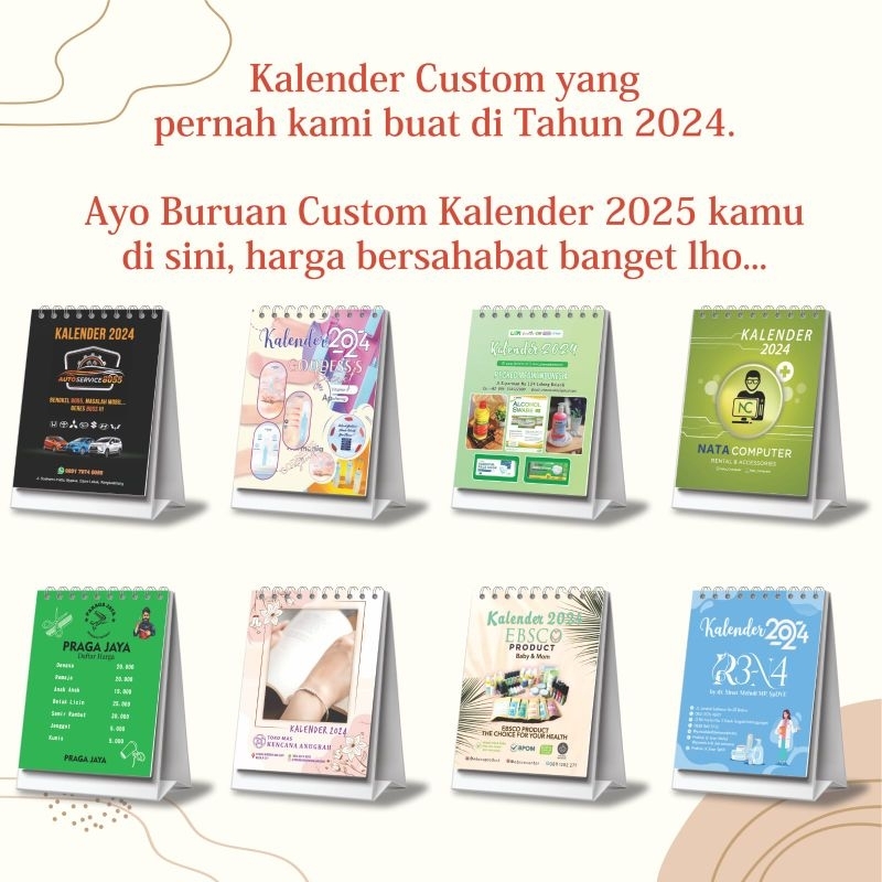 Jual Kalender Meja Mini Custom Tahun 2025 Kalender Meja Murah | Shopee ...