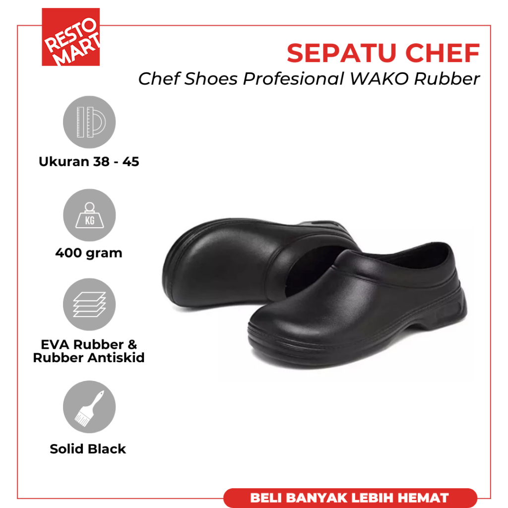 Jual Sepatu Chef / Sepatu Kitchen / Sepatu Dapur / Chef Shoes ...