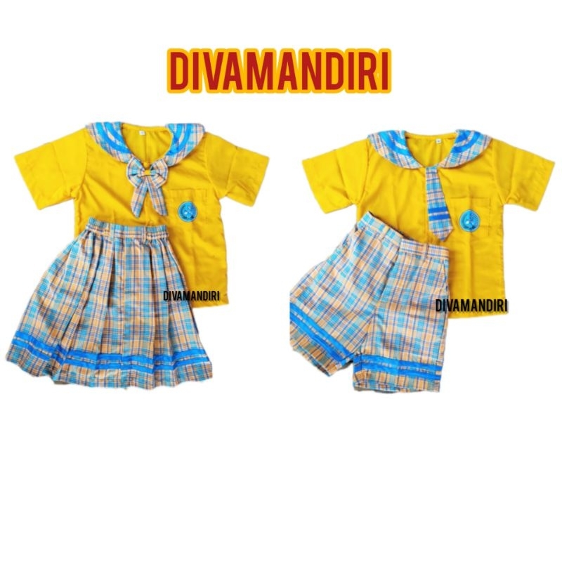 Jual Seragam Anak PAUD/TK Kotak Kabaret | Seragam Anak PAUD/TK Kotak ...