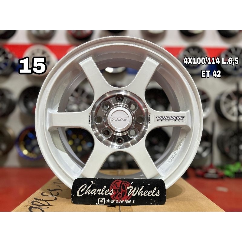 Jual VELG TE37 VOLK RAYS RING 15 PUTIH POLIS | Shopee Indonesia