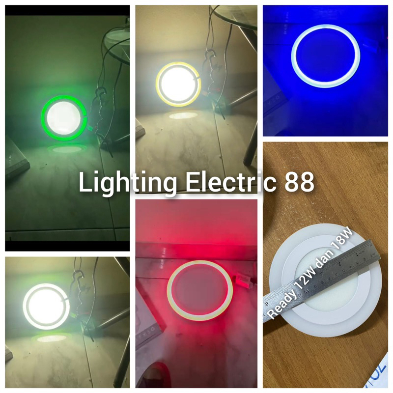 Jual Lampu Downlight Outbow led panel Bulat RGB Warna Warni multi ...