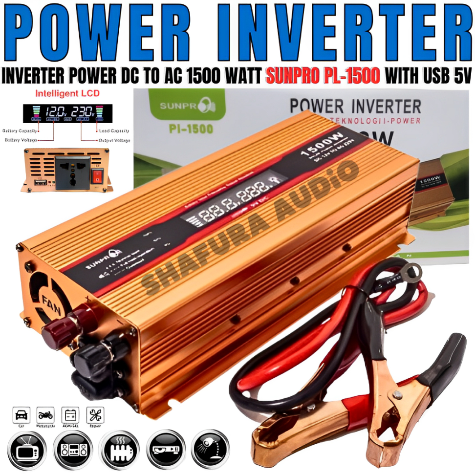 Jual Power Inverter Led Sunpro Pi-1500 | Inverter Power Dc To Ac 1500 ...
