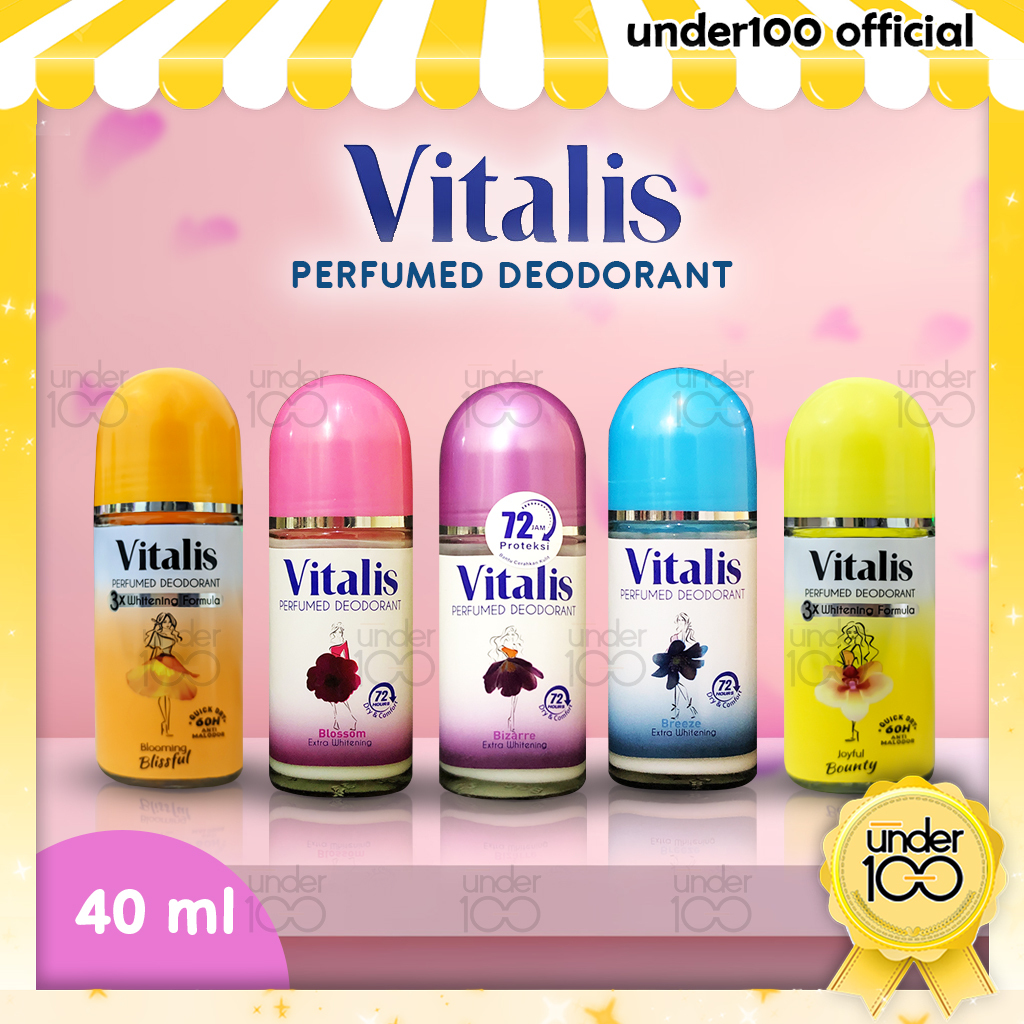 Jual Under100 Vitalis Perfumed Deodorant 40ml | Blossom | Breeze ...