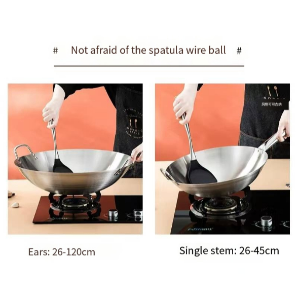 Jual Wajan Penggorengan Tebal Full Stainless Steel SUS 304 Kuali Besar Katel Anti Lengket Wajan ...