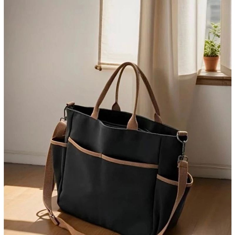 Jual tokochi - Totebag Kanvas dilengkapi Tali Panjang | Shopee Indonesia