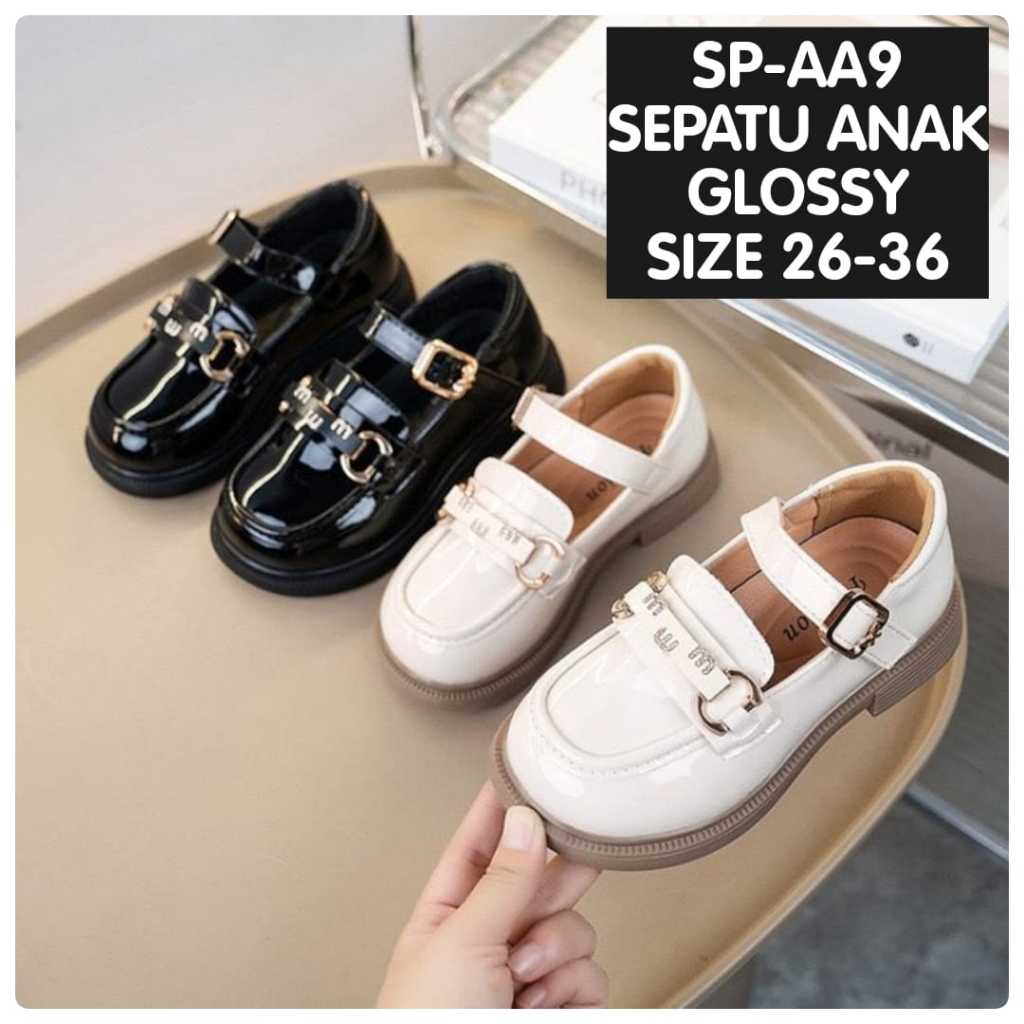 Jual (LOLI-JKT) SP- AA9 A88 SEPATU ANAK GLOSSY MWM TIMBUL MUTIARA ...