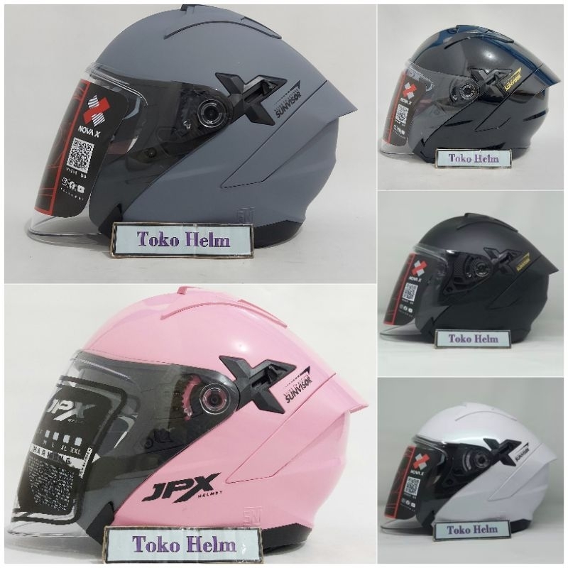 Jual Helm JPX half face NOVA X polos SOLID | Shopee Indonesia
