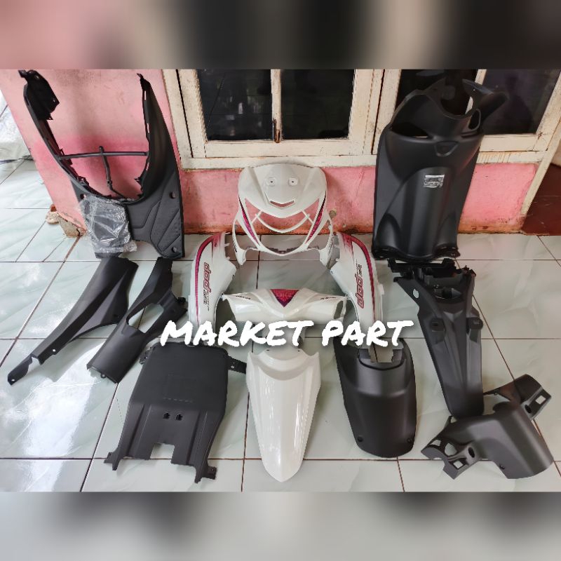 Jual FULLBODY KASAR HALUS+STRIPING HONDA BEAT POP 2015 PUTIH | Shopee ...