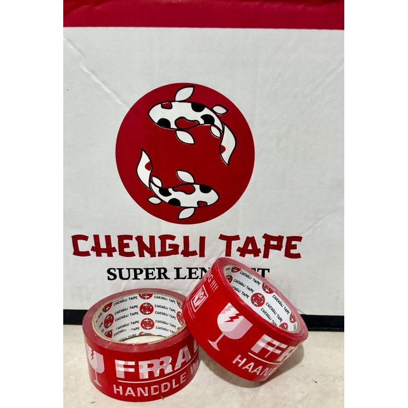 Jual LAKBAN FRAGILE MERAH 48mm x 72 Yard / LAKBAN JANGAN DIBANTING ...