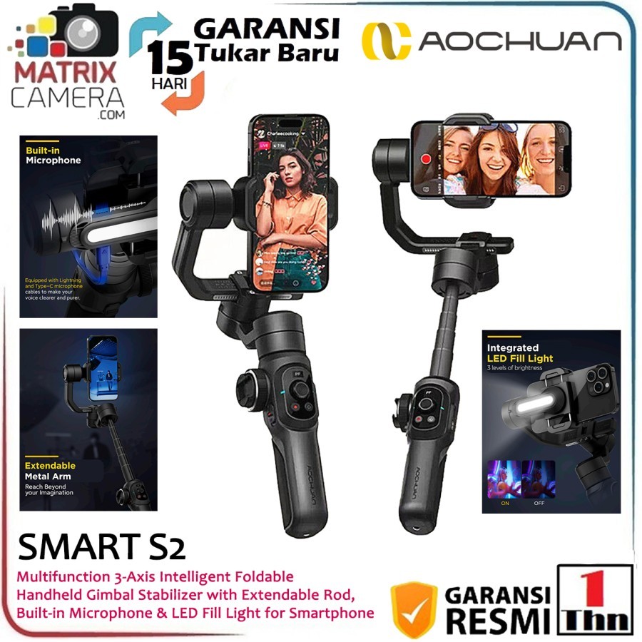 Jual Aochuan SMART S2 3-Axis Handheld Gimbal Stabillizer for Smartphone ...