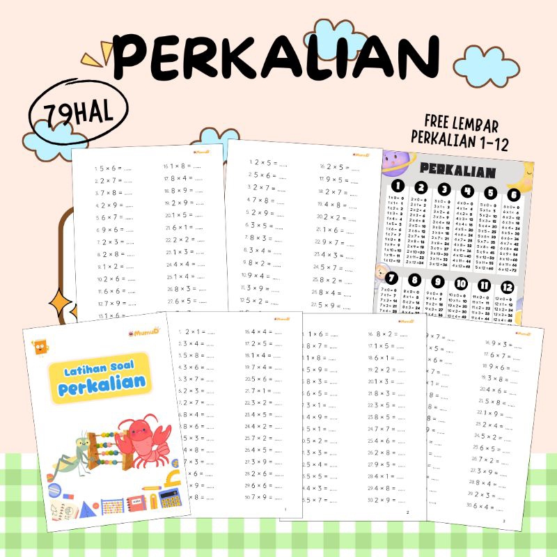 Jual soal matematika SD/ latihan soal matematika/ perkalian/ pembagian ...