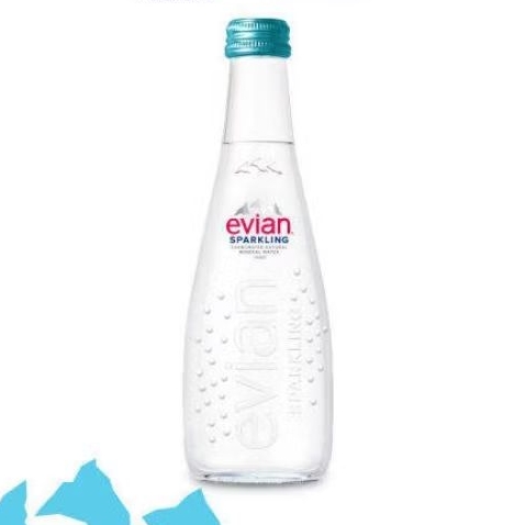 Jual Evian Sparkling Mineral Water 330 ml Botol Kaca | Minuman Air Sparkling Mineral Evian 330 ...