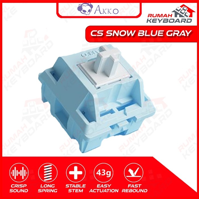 Jual AKKO - CS - Snow - Blue - Grey - Switch - 5 PIN - 43g - PCB Mount ...