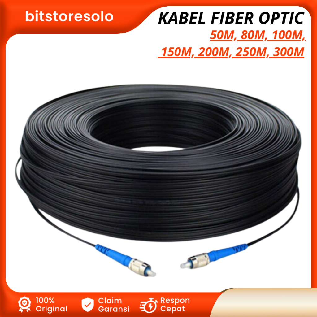 Jual Kabel Fiber Optic Dropcore FO FC 50M 80M 100M 150M 200M 300M ...