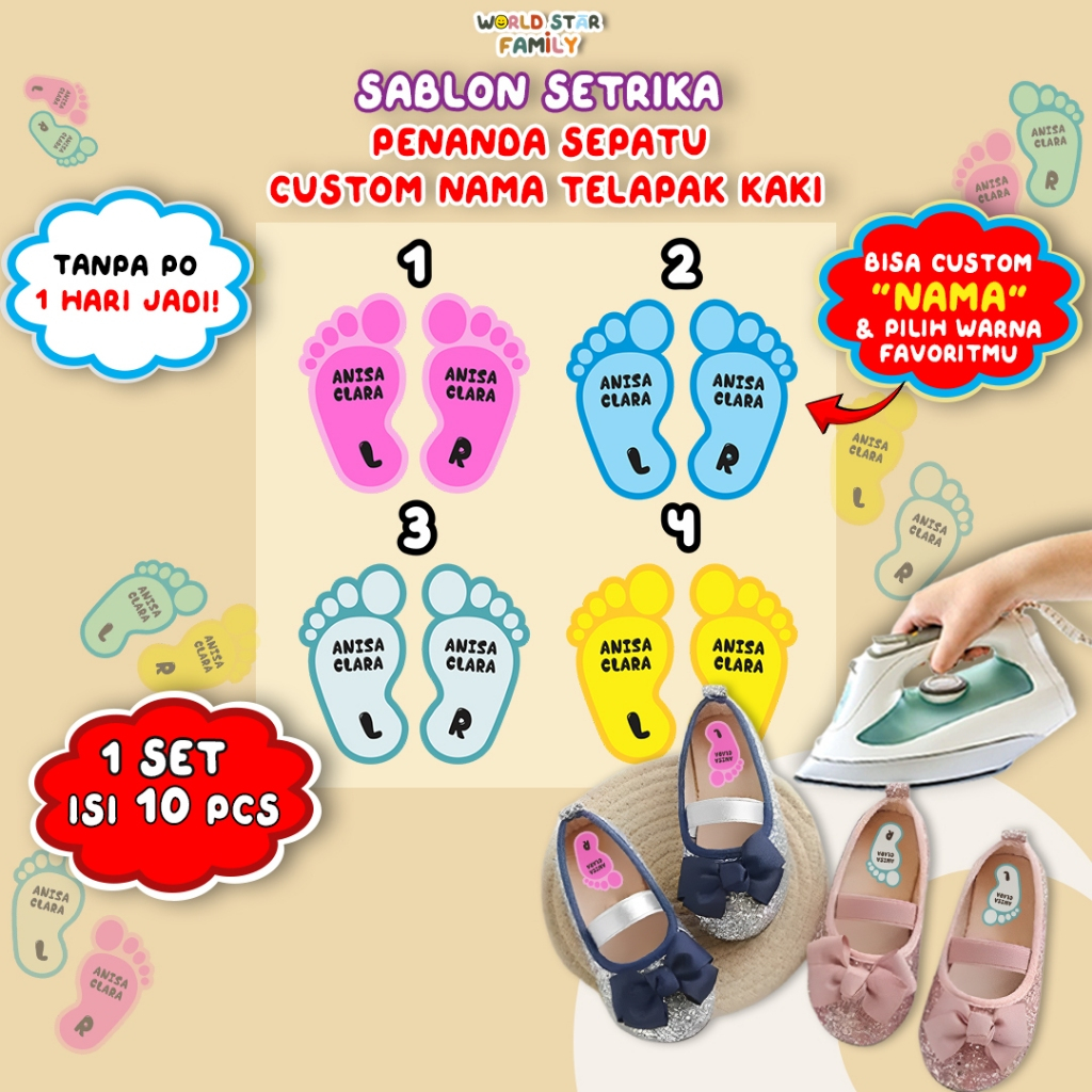 Jual WSF insole alas sepatu Kanan dan Kiri Label Insole Animal Lucu ...