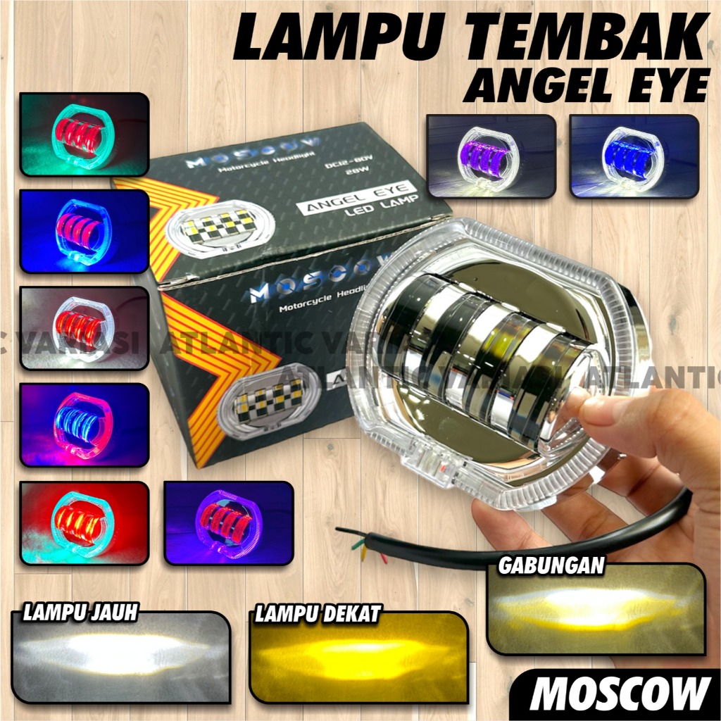 Jual LAMPU TEMBAK LAMPU DEPAN UNIVERSAL LAMPU DEPAN ALL MOTOR BOLED 4 ...