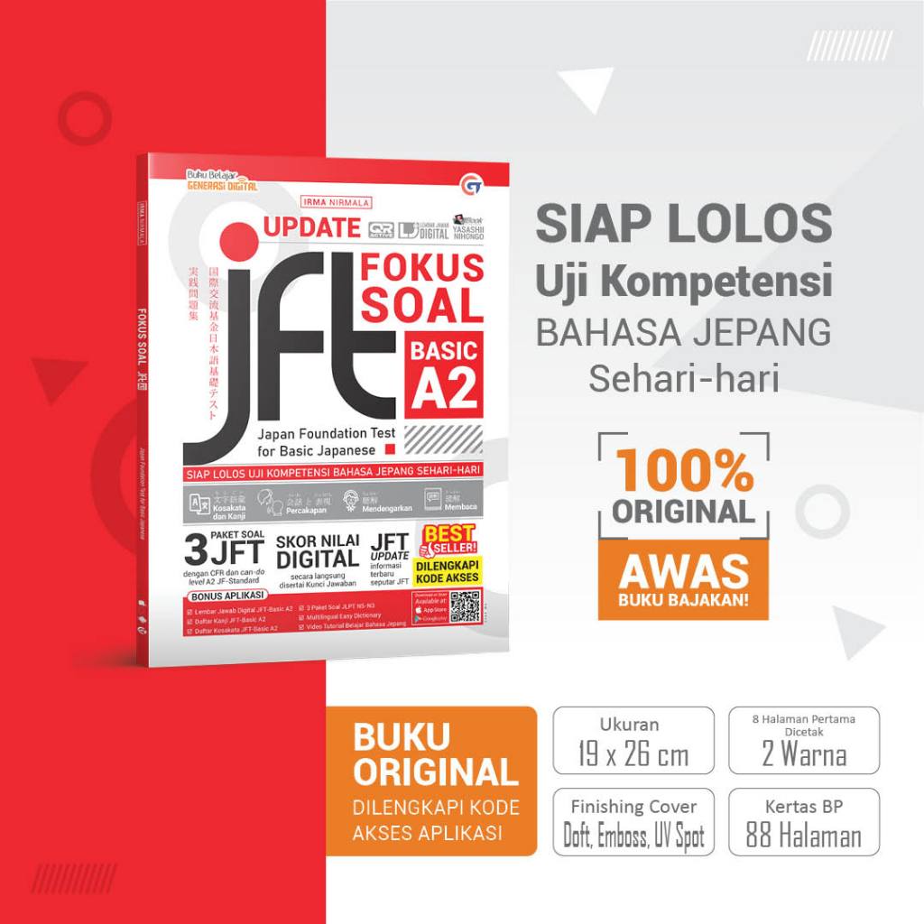 Jual UPDATE FOKUS SOAL JFT-Basic A2 ( Siap lolos uji kompetensi bahasa ...