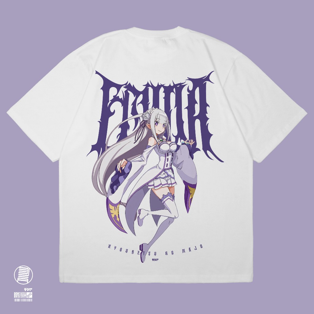 Jual T-Shirt Emilia Re Zero EMT Anime Manga Wibu Jepang Kaos Cotton ...