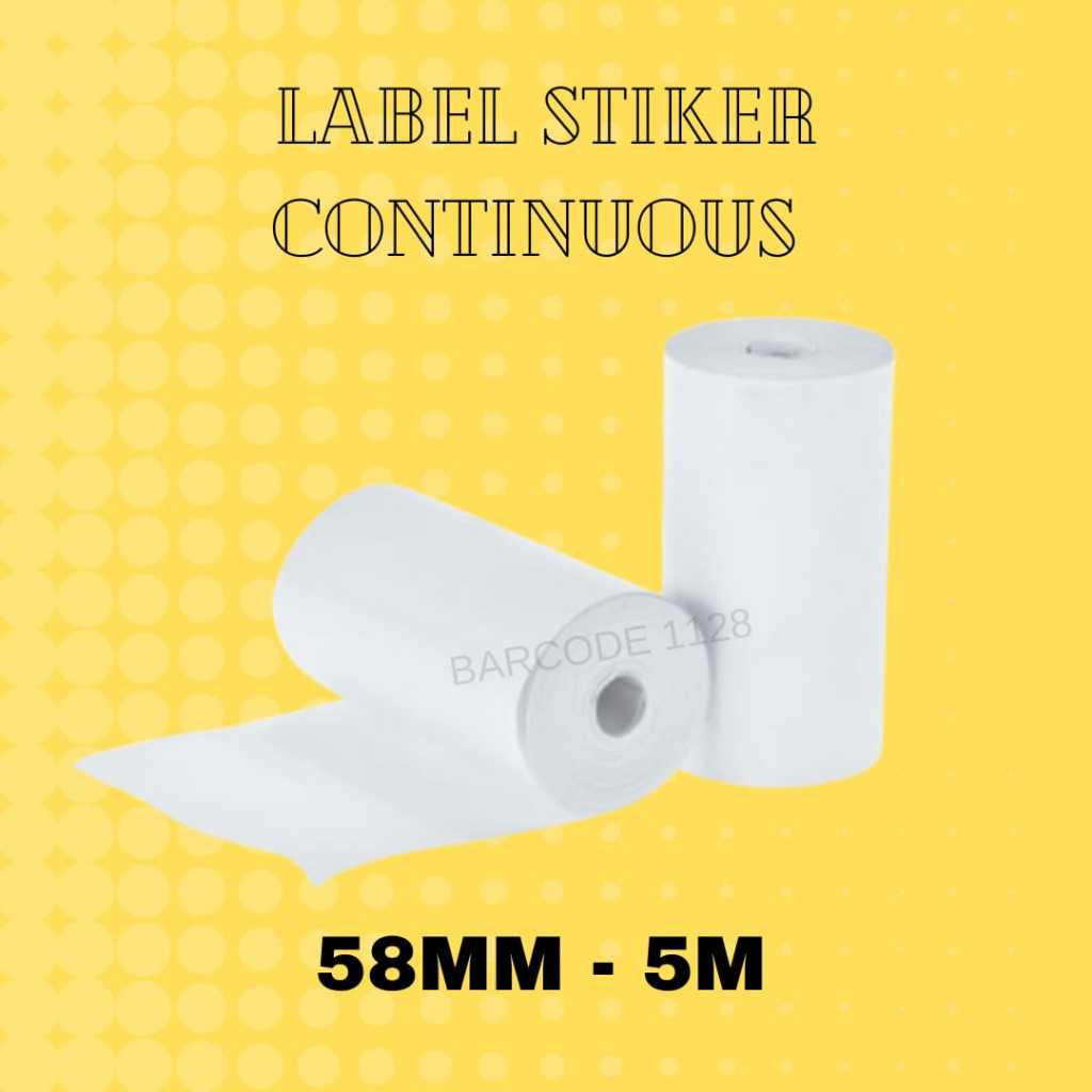 Jual LABEL STIKER DIRECT THERMAL 57X30 KERTAS ROLL PRINTER RESI THERMAL STICKER 57MM X 30MMROLL ...