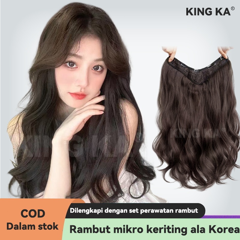 Jual King Ka Hairclip Korea Biglayer Curly Keriting Rambut Palsu Wanita ...