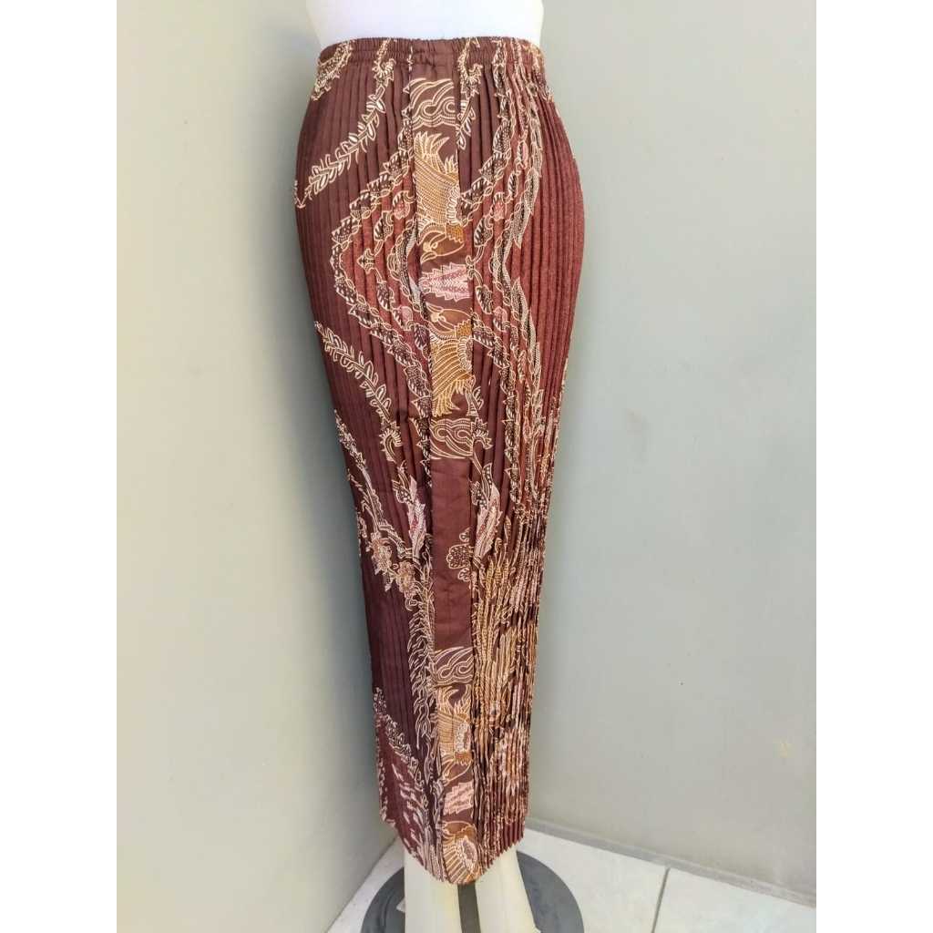 Jual Rok Batik Plisket Katun Premium Rok Wanita Panjang Rok Span Modern Rok Plisket Batik ...