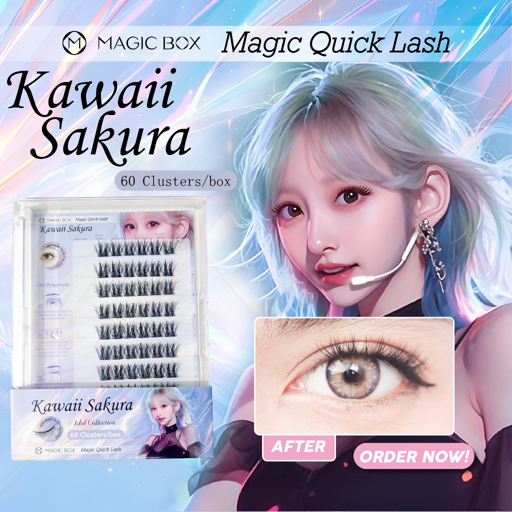 Jual (3)Eyelashes extension Magic Box Kawaii Sakura（Bebas lem dan lebih ...
