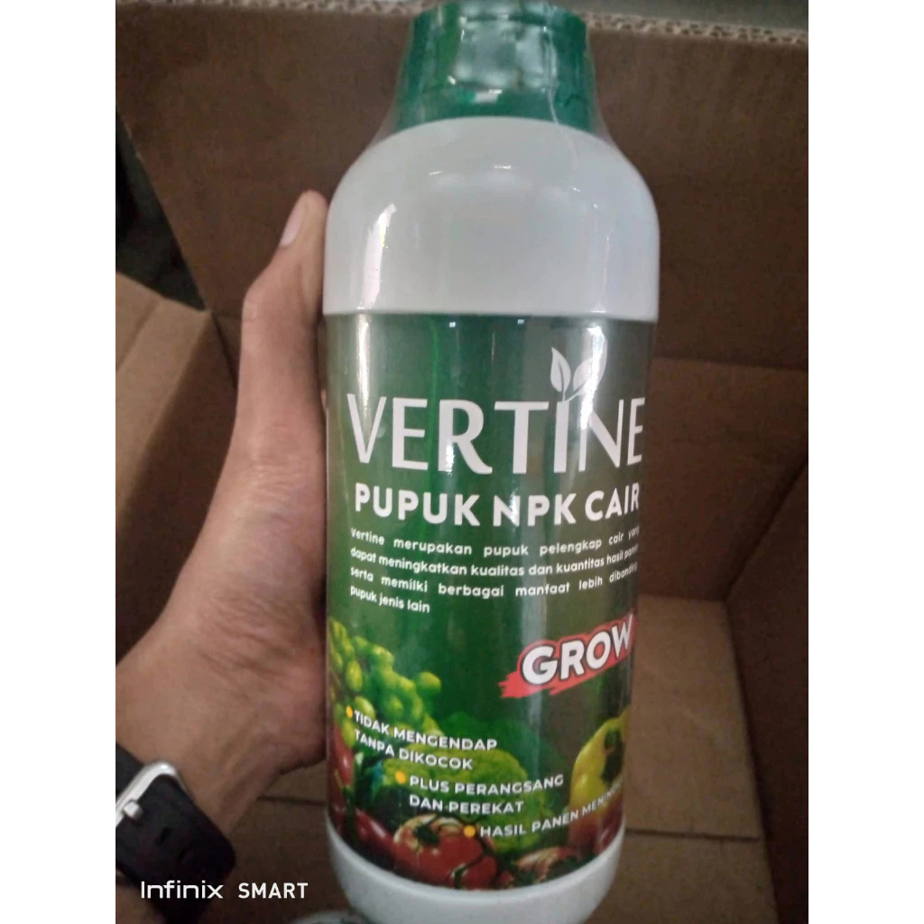 Jual Pupuk NPK Cair Verti Vertine Grow 1 Liter Untuk Pertumbuhan Tanaman Dan Sayuran + Perekat ...