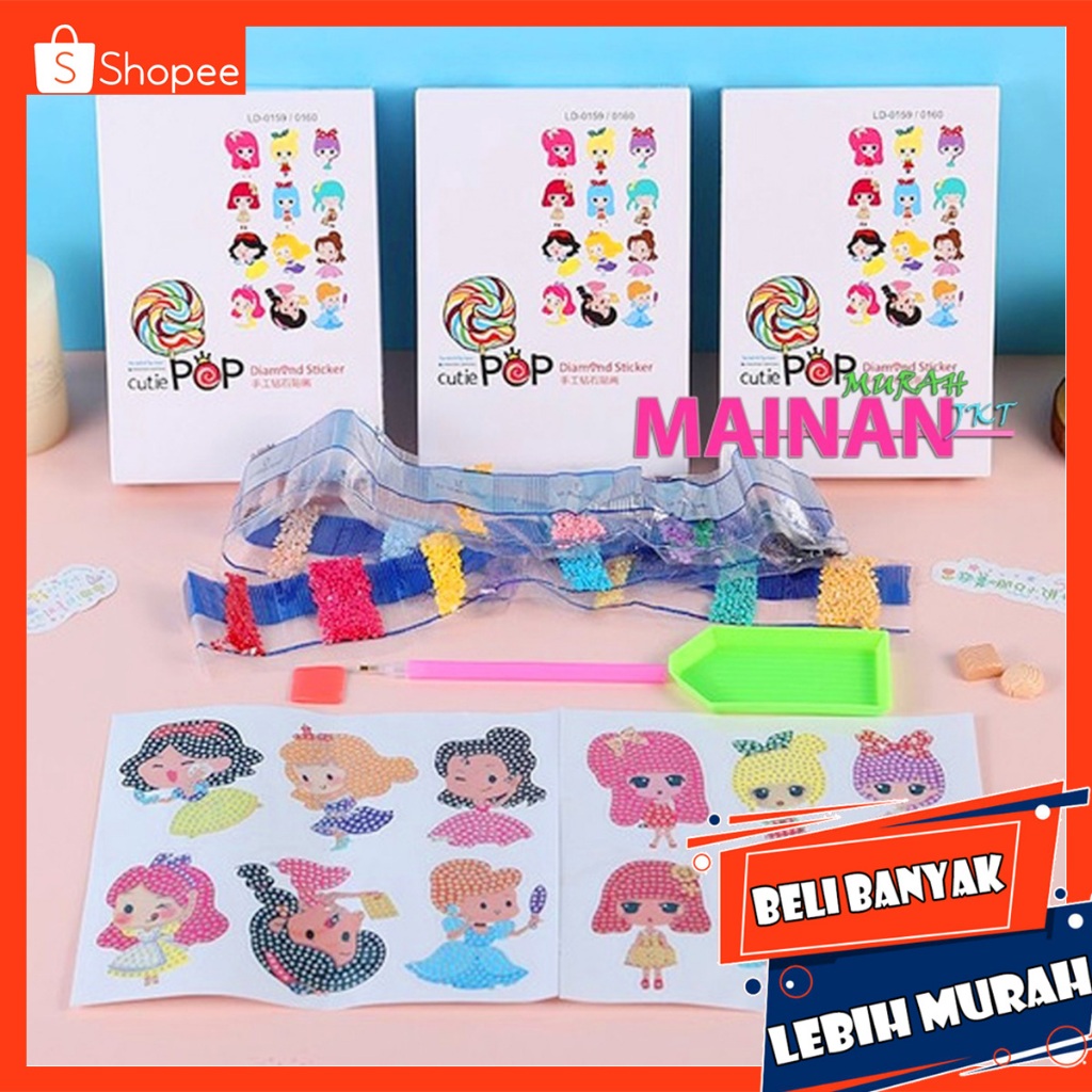 Jual MAINAN ANAK MURAH SS104 VIRAL STICKER DIY DIAMOND CUTIE POP STIKER ...