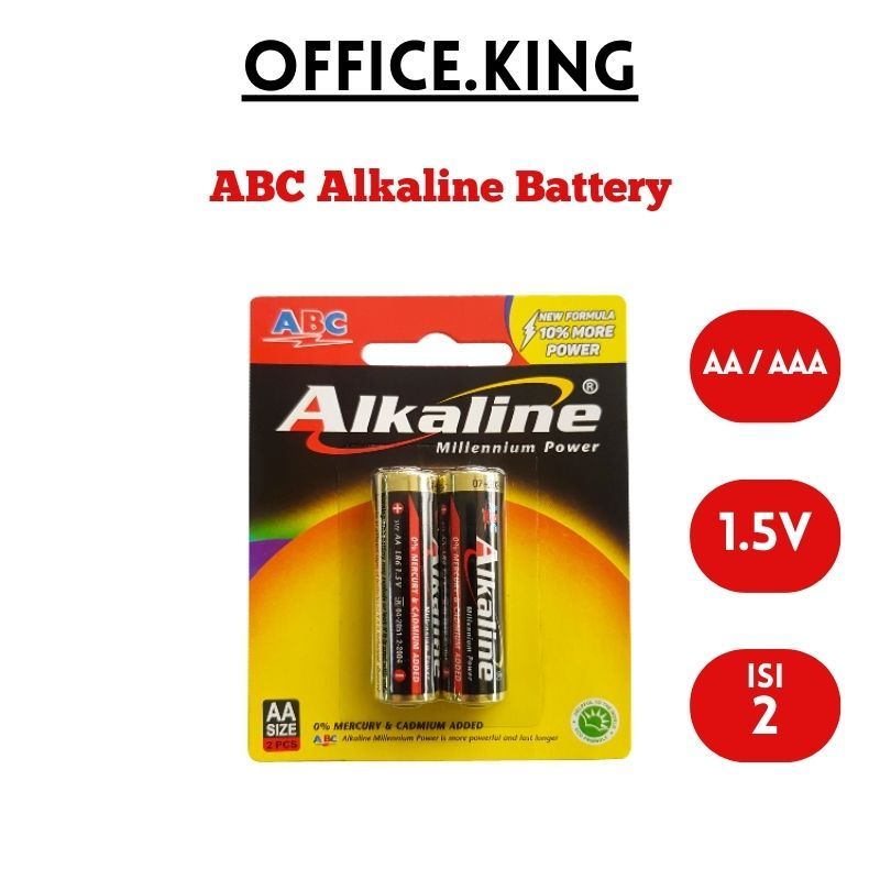 Jual ABC BATTERY AA / AAA ALKALINE ( Isi 2 pcs ) | Shopee Indonesia