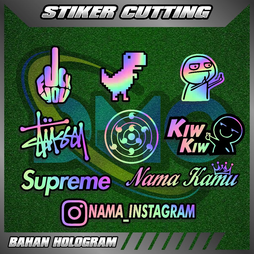 Jual STICKER CUTTING HOLOGRAM / STICKER CUTTING NAMA / STICKER CUTTING ...