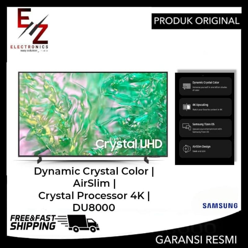 Jual SAMSUNG 65DU8000 CRYSTAL UHD 4K SMART TV 65 INCH UA65DU8000 65DU80 | Shopee Indonesia