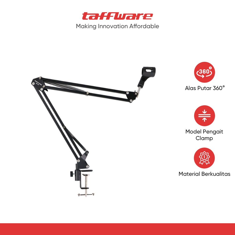 Jual TaffSTUDIO Arm Stand Suspensi Lazypod Mikrofon - NB-35 | Shopee ...