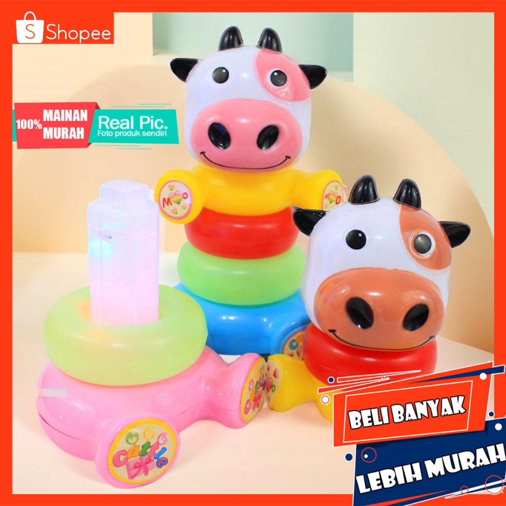 Jual MAINAN DONAT SUSUN WARNA BENTUK SAPI MENYALA & MENYANYI AR72 ...