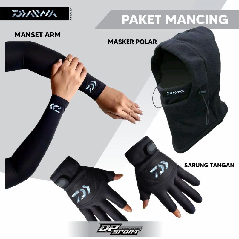 Jual Paket Lengkap Masker Balaclava/Polar Sarung Tangan Mancing Dan Arm Sleeve Mancing | Shopee ...