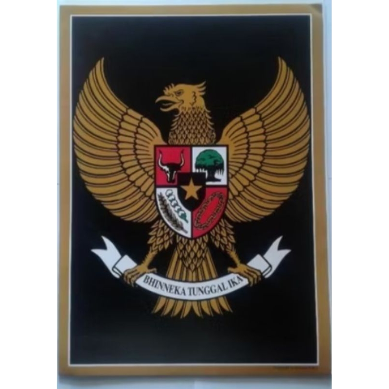 Jual poster edukasi garuda pancasila besar ukuran 35x50cm | Shopee ...