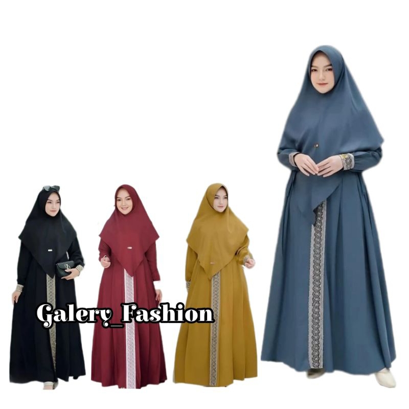 Jual Kanaya Gamis syari Ful varian renda/Gamis syar'i airflow Maxi ...