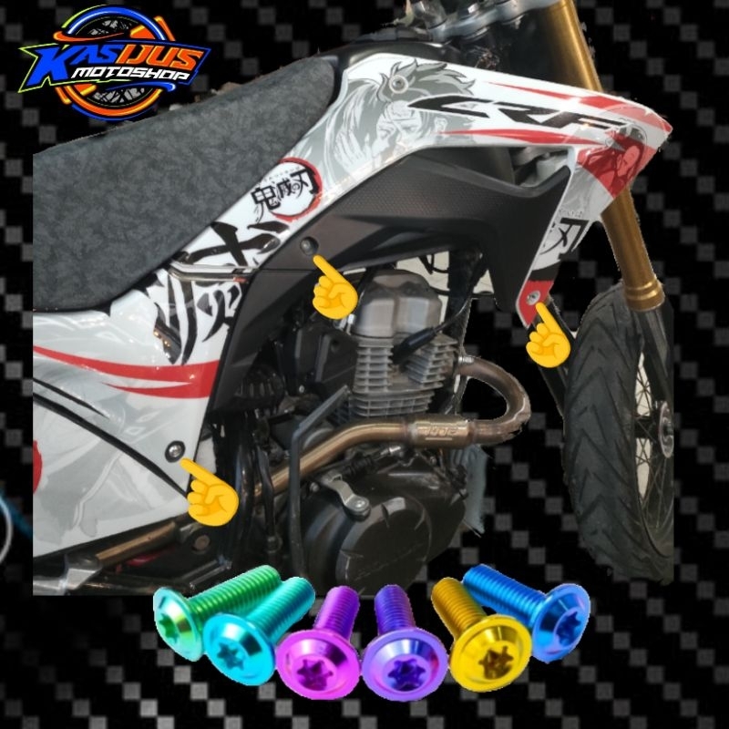 Jual baut body titanium crf baut body motor klx & crf per 1 biji ...