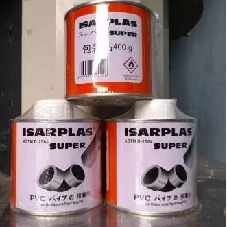 Jual lem isarplas kaleng lem pipa peralon pvc 400g | Shopee Indonesia