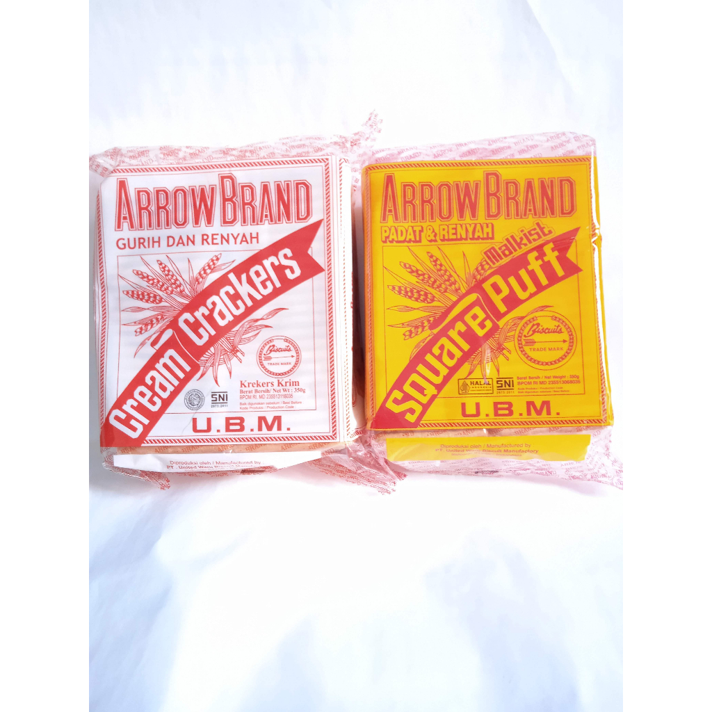 Jual UBM Cream Crackers Square Puff 350g wafer gabin camilan snack ...